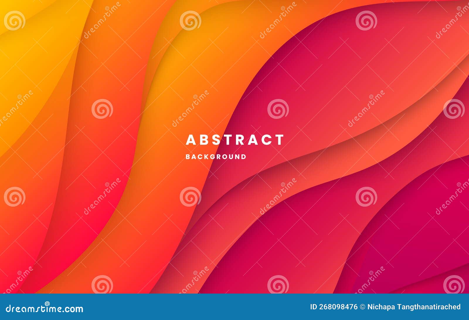 Red and Orange Gradient Background Dynamic Wavy Light and Shadow ...