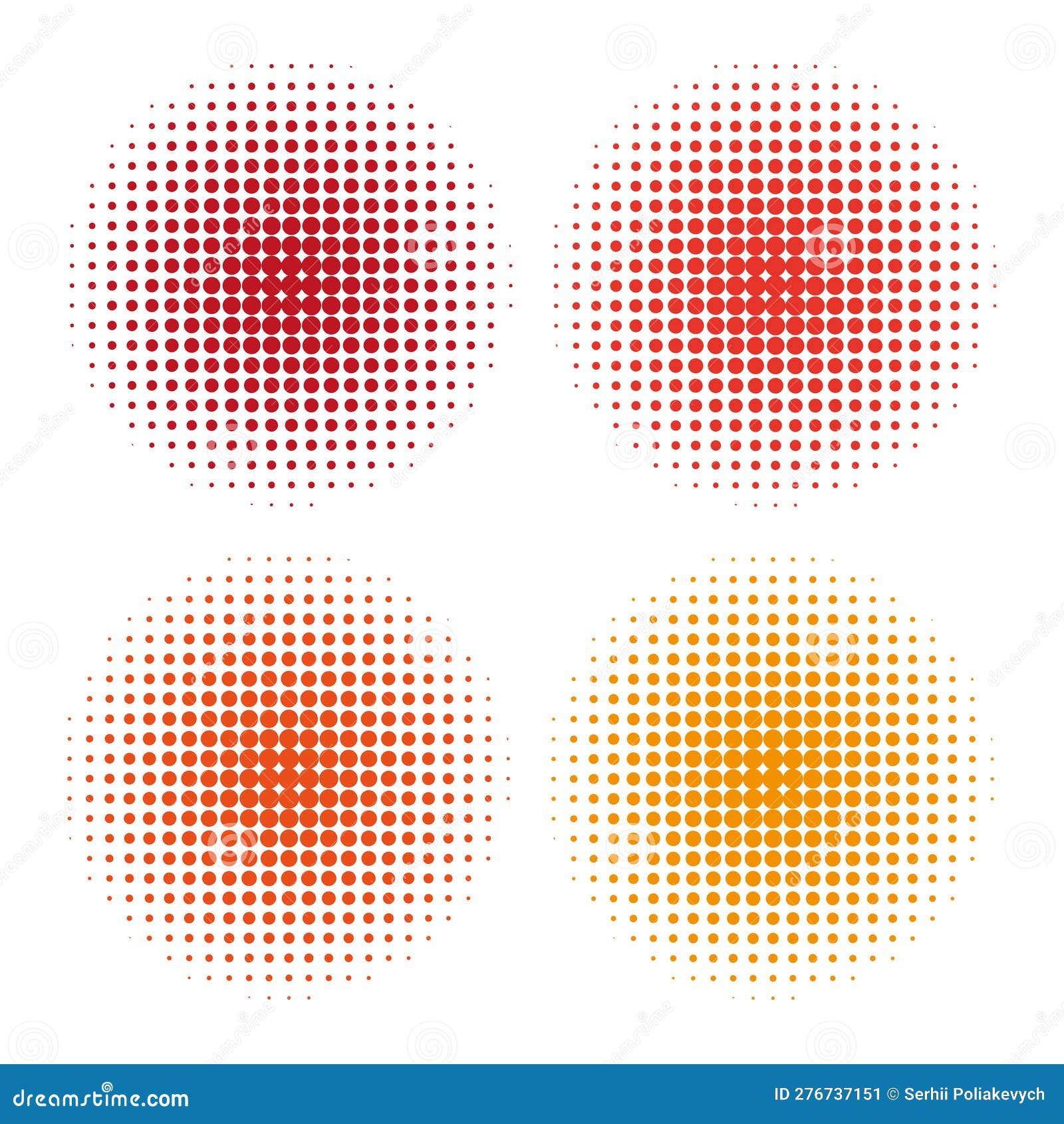Red, Orange Halftone Spots. Gradient Circle Background. Design Element ...
