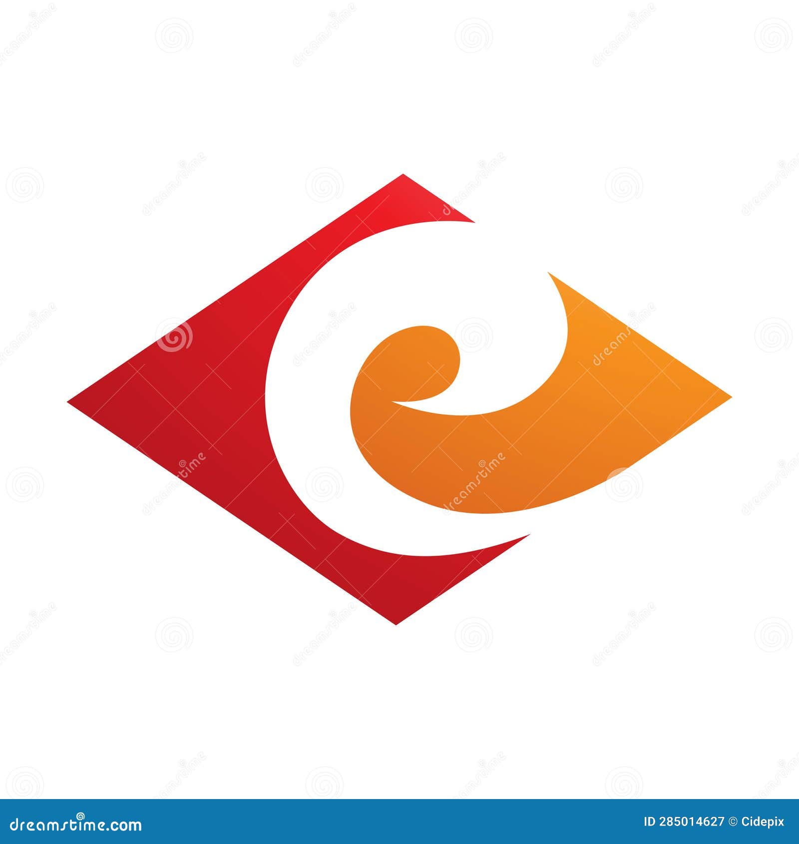 Red and Orange Horizontal Diamond Shaped Letter E Icon Stock Vector ...