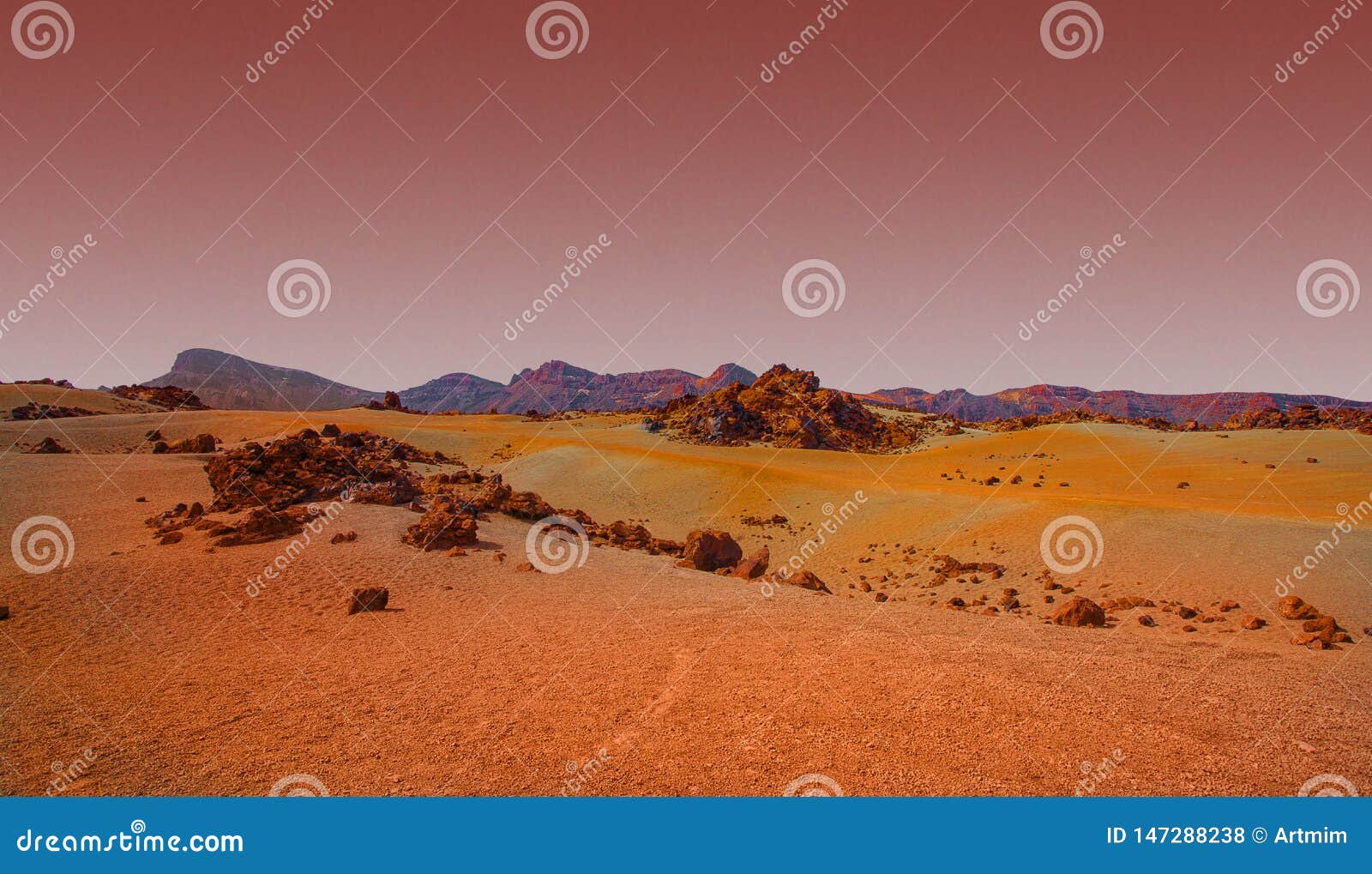 A Red and Orange Landscape from Mars Stock Photo - Image of mission ...