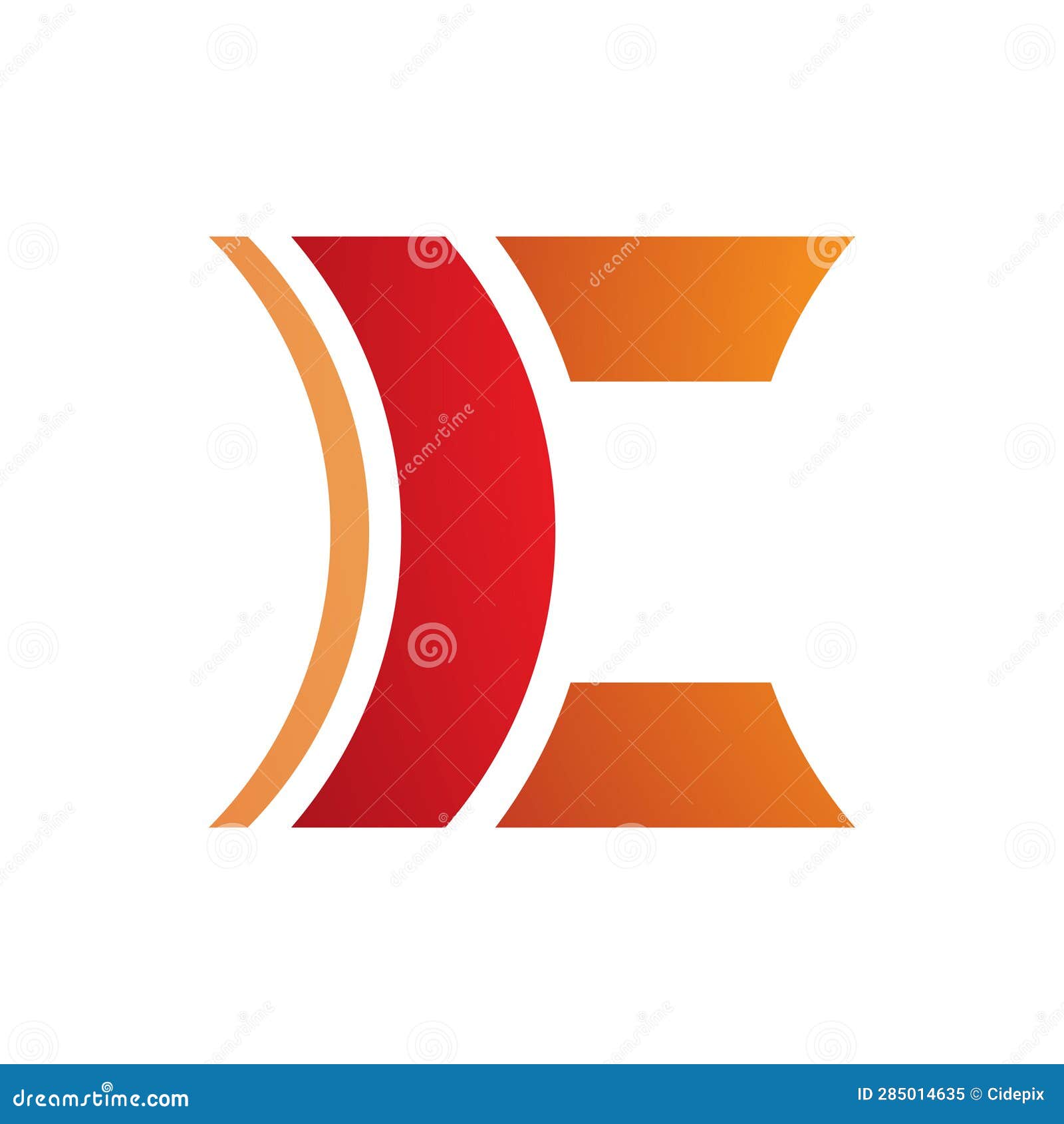 Red and Orange Lens Shaped Letter C Icon Stock Vector - Illustration of ...
