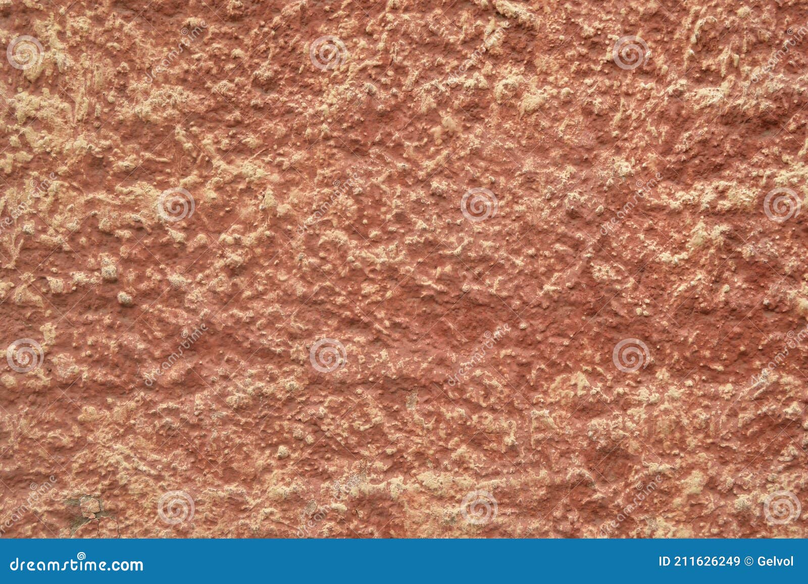 Red-orange Painted Wall with Cinder Block Texture. Abstract Interior ...