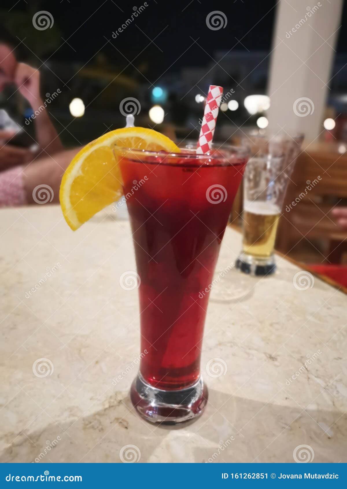 Red with orange stock image. Image of straw, cocktail - 161262851