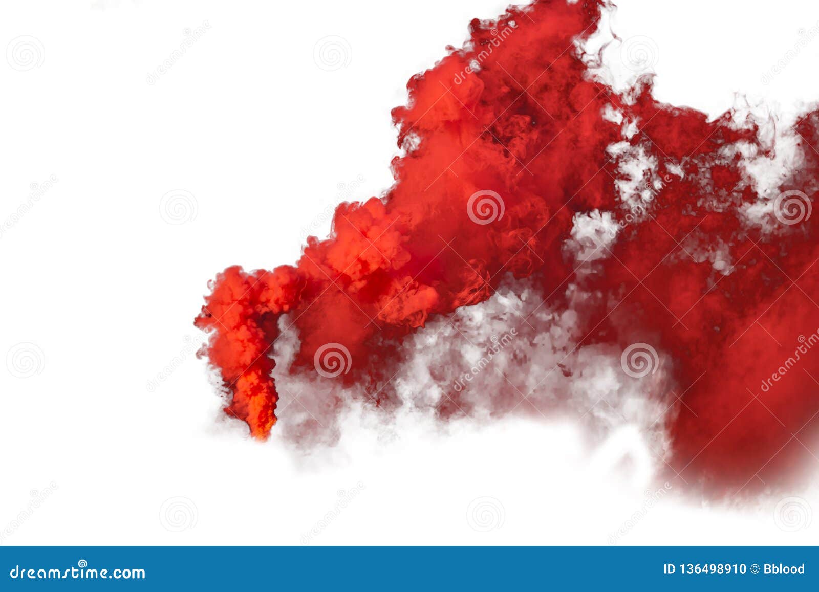 Red and Orange Smoke Isolated on White Background Stock Photo - Image ...