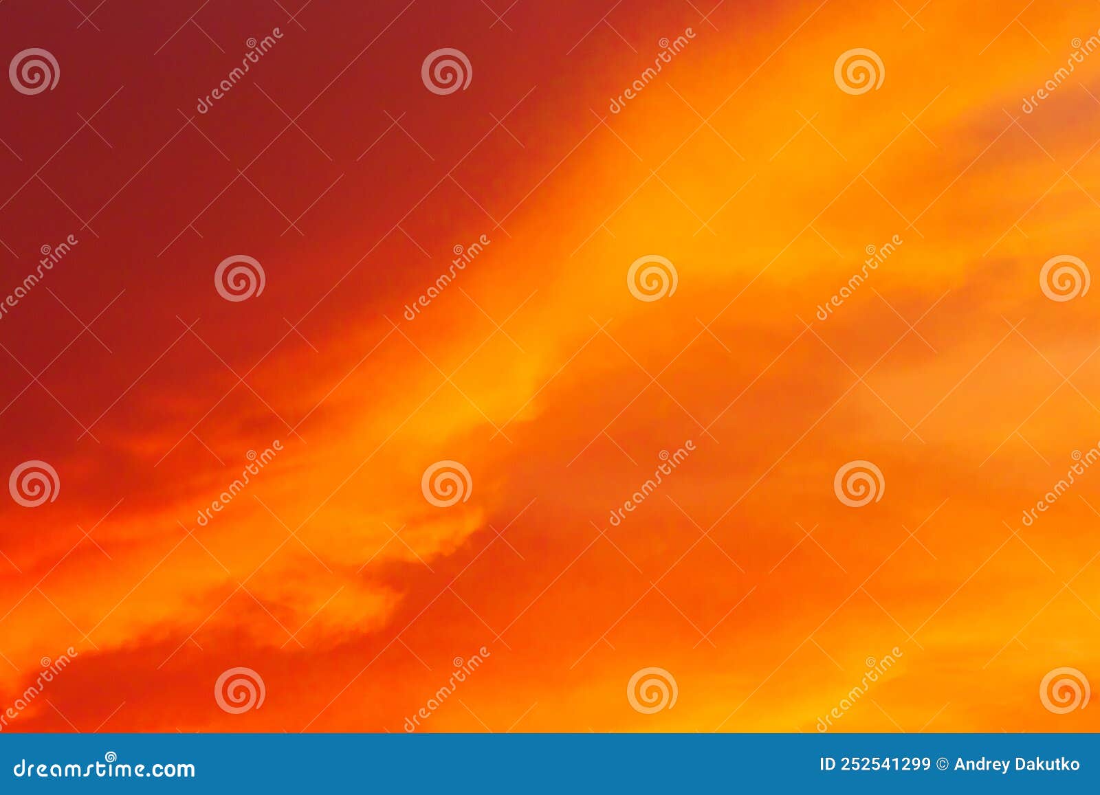 Red-orange Sunset Bright Clouds Sky Color Nature Background Stock Image ...
