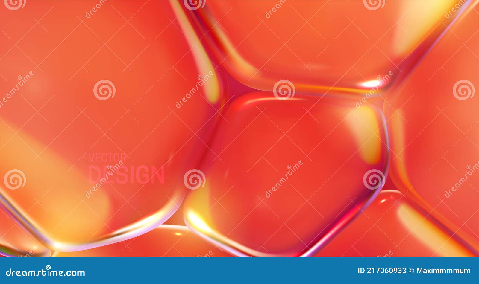 Red and Orange Transparent Soft Bubbles. Stock Vector - Illustration of ...