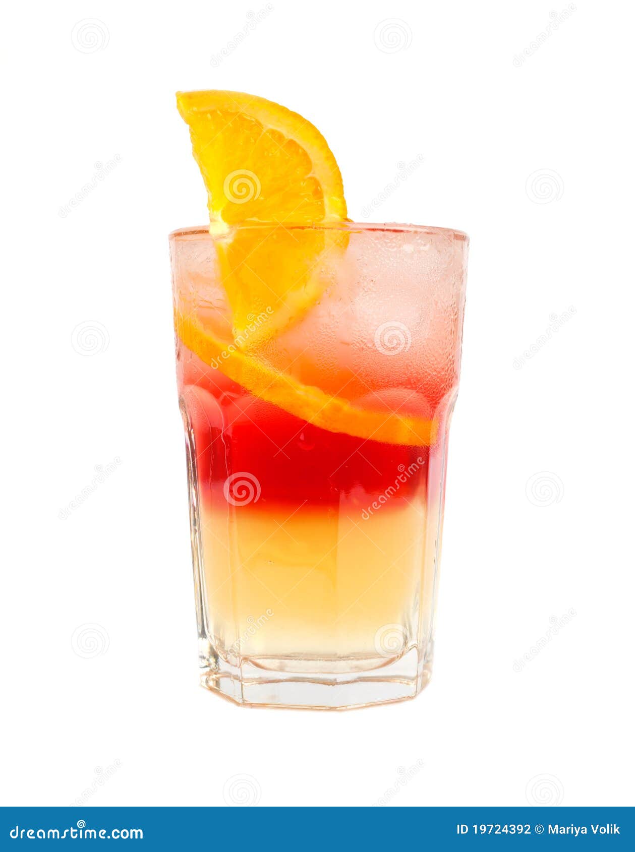 Red with Orange Two Layers Cocktail Stock Photo - Image of mint, layers ...