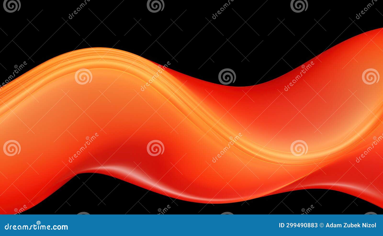 A Red and Orange Wavy Shape Stock Illustration - Illustration of modern ...