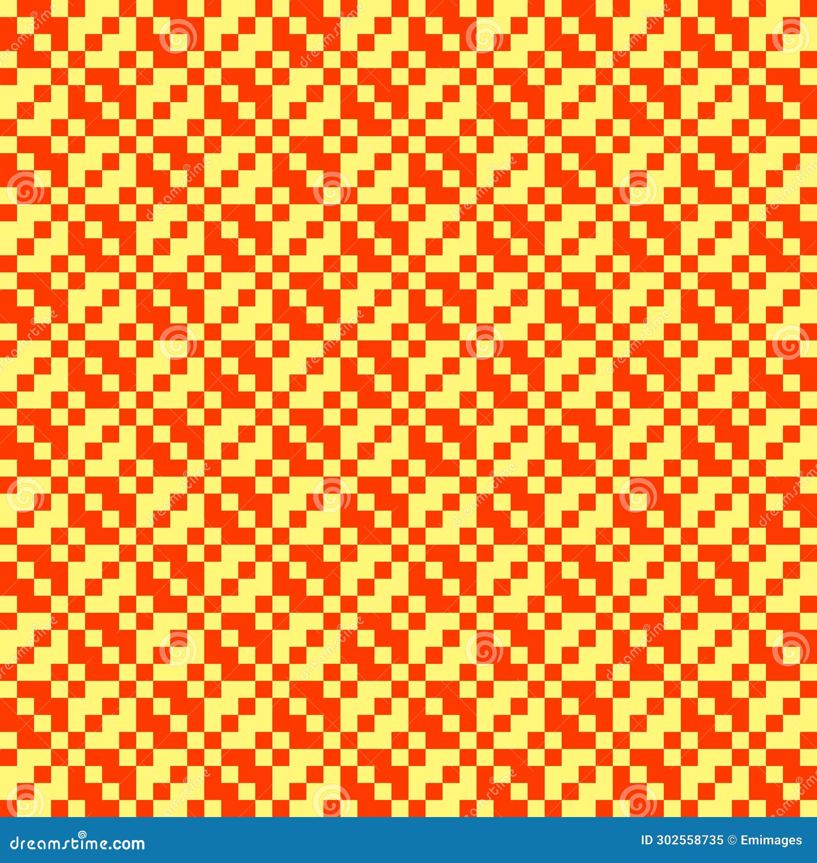Red-orange and Yellow Pixel Pattern Background Stock Illustration ...