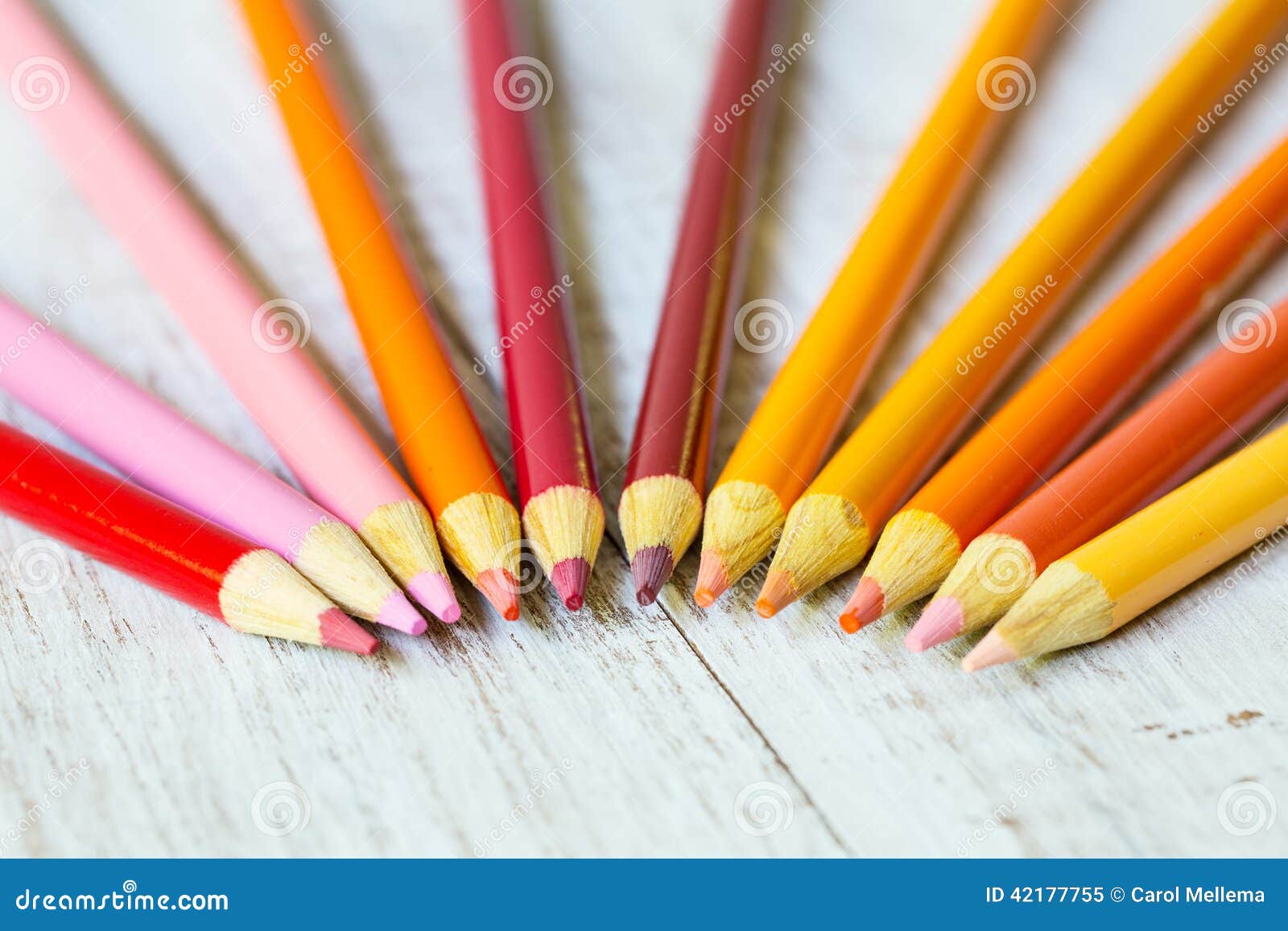 Red Orange and Yellow Colored Pencils Stock Image - Image of chart ...