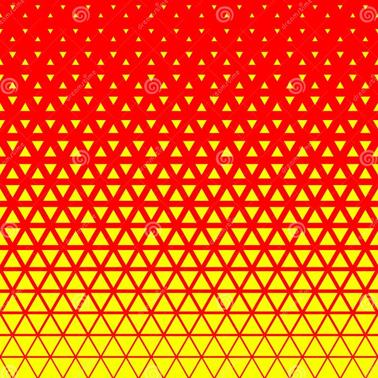 Red Orange Yellow Halftone Triangles Pattern. Abstract Geometric Gradient Background. Vector ...