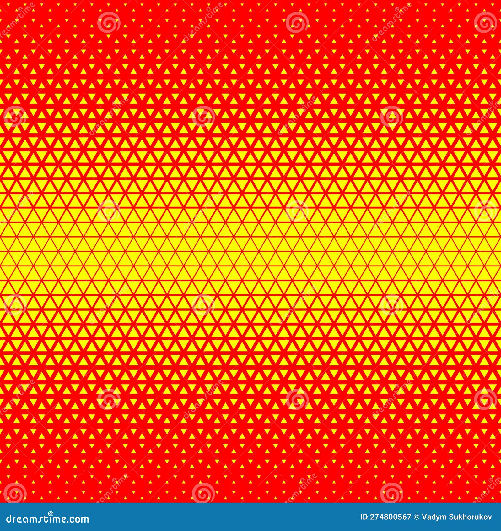 Red Orange Yellow Halftone Triangles Pattern. Abstract Geometric ...
