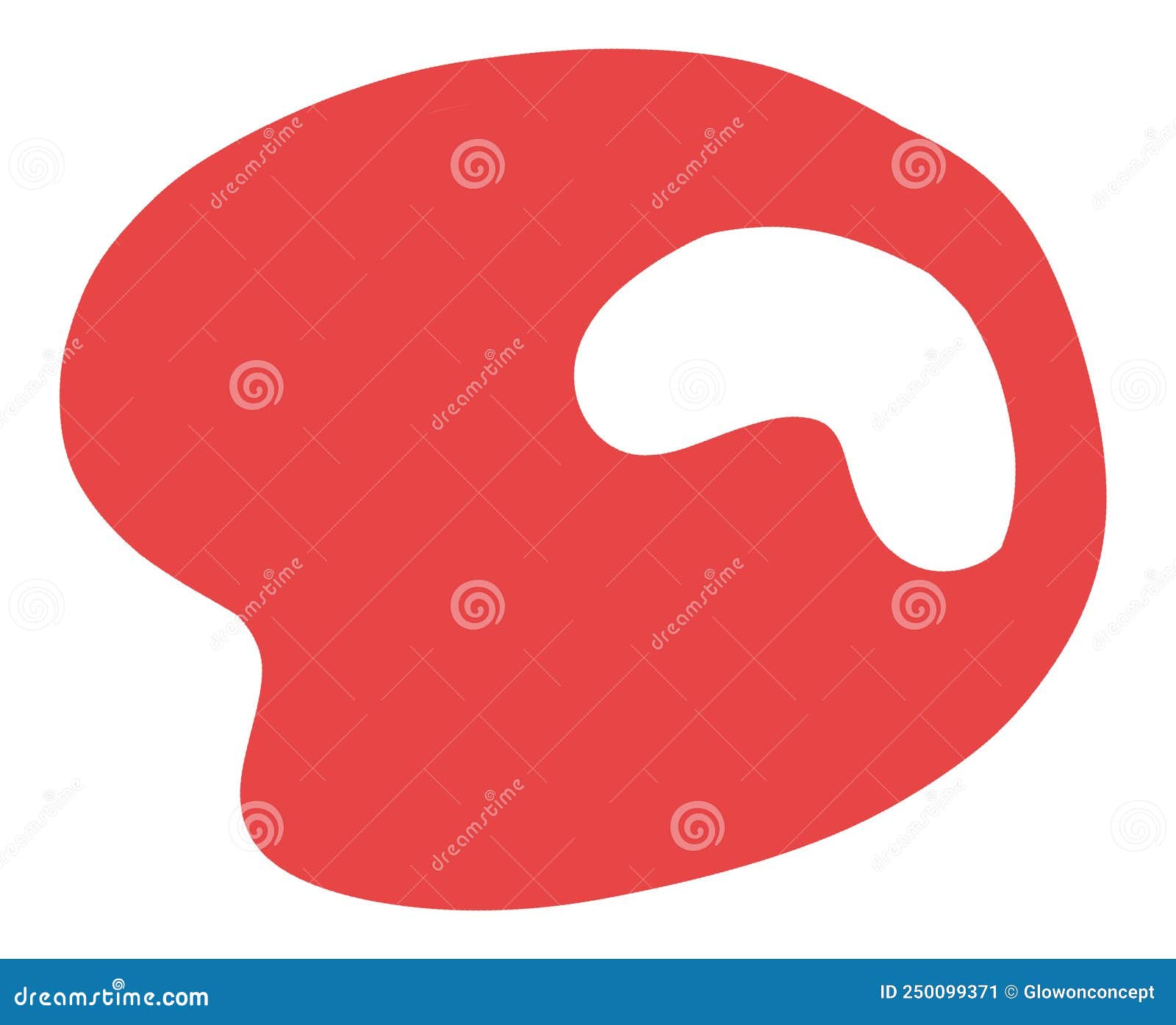 Red Organic Blob Shape Hand Drawing Element Illustration Stock ...