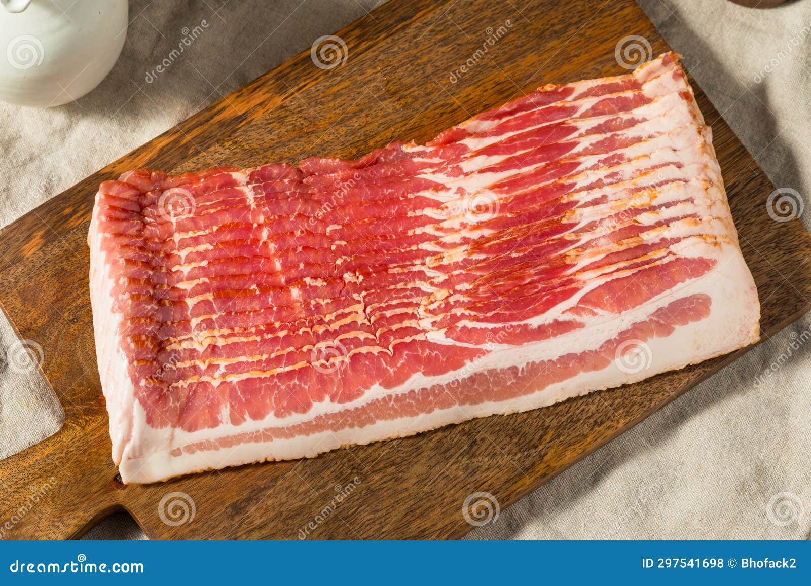 Red Organic Raw Bacon stock photo. Image of cured, ingredient - 297541698