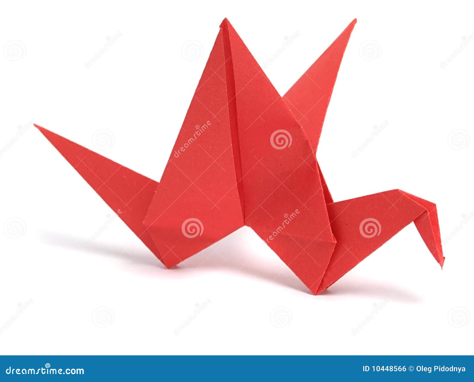 Red origami crane stock photo. Image of motion, white - 10448566