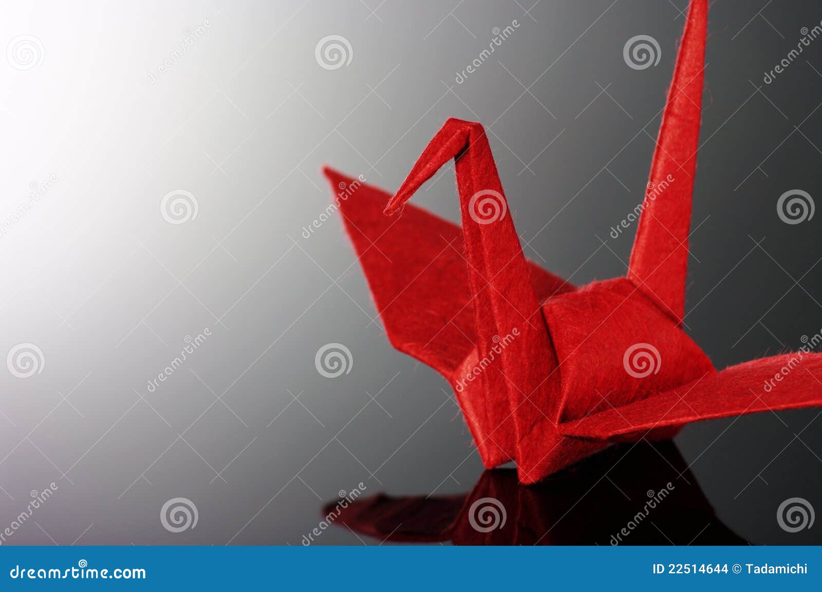 Red origami crane stock photo. Image of paper, rice, space - 22514644