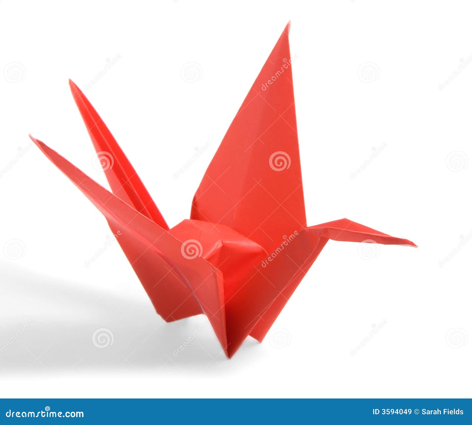 Red Origami Crane stock image. Image of peace, bird, crane - 3594049