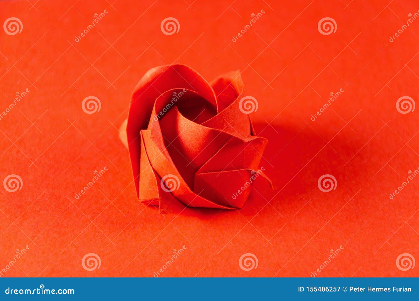 Origami Rose Flower By Recycle Papercraft Royalty-Free Stock ...