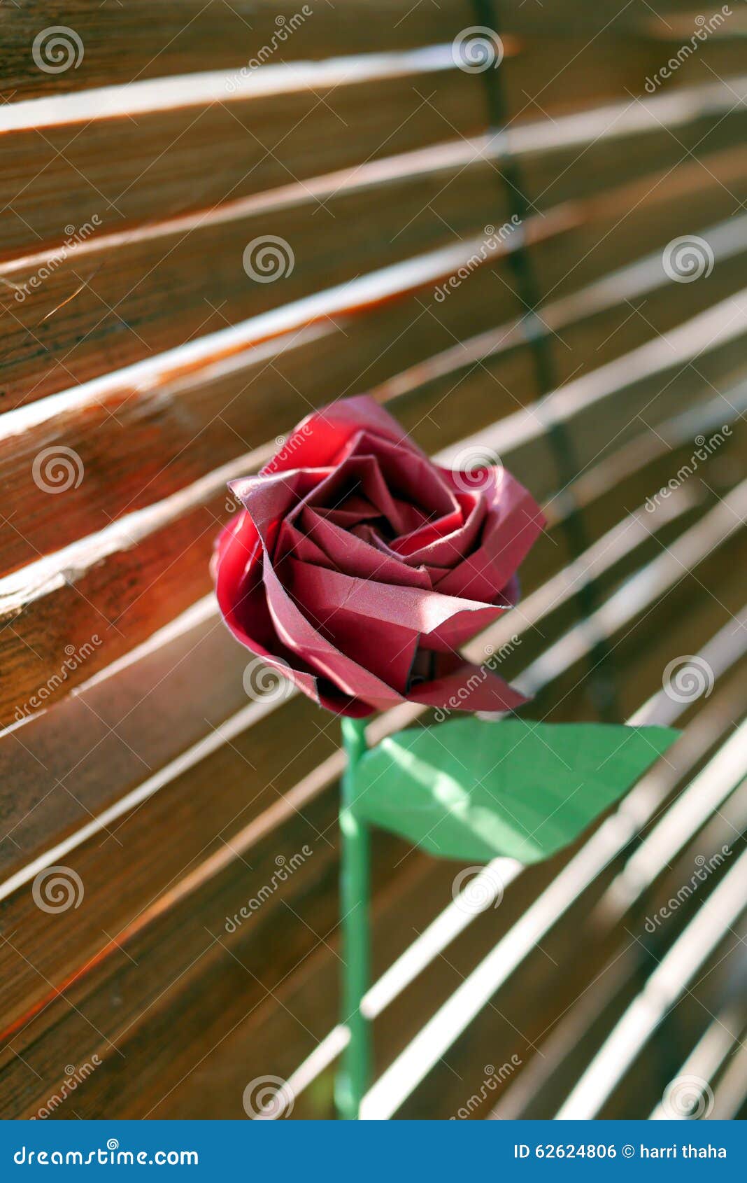 Origami Rose Flower By Recycle Papercraft Stock Image | CartoonDealer ...