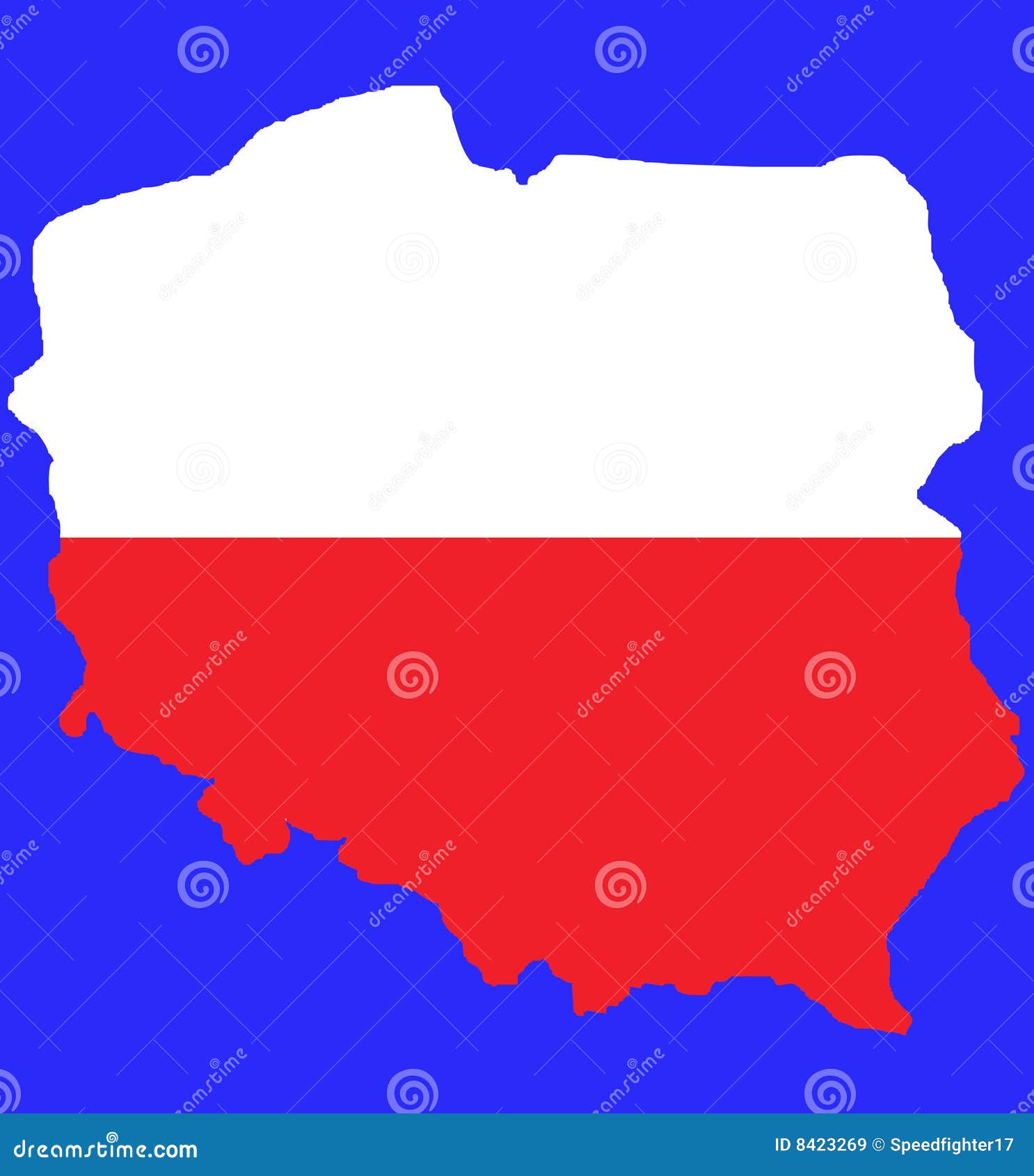 Red Outline Map of Poland Flag Stock Illustration - Illustration of ...
