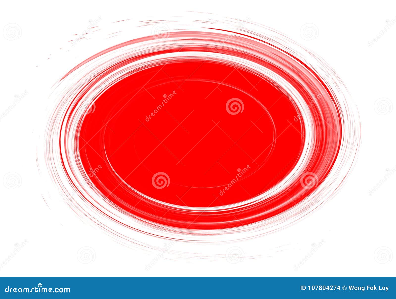 Red Oval Graphic Color Brush Strokes Effect on White Color Background ...