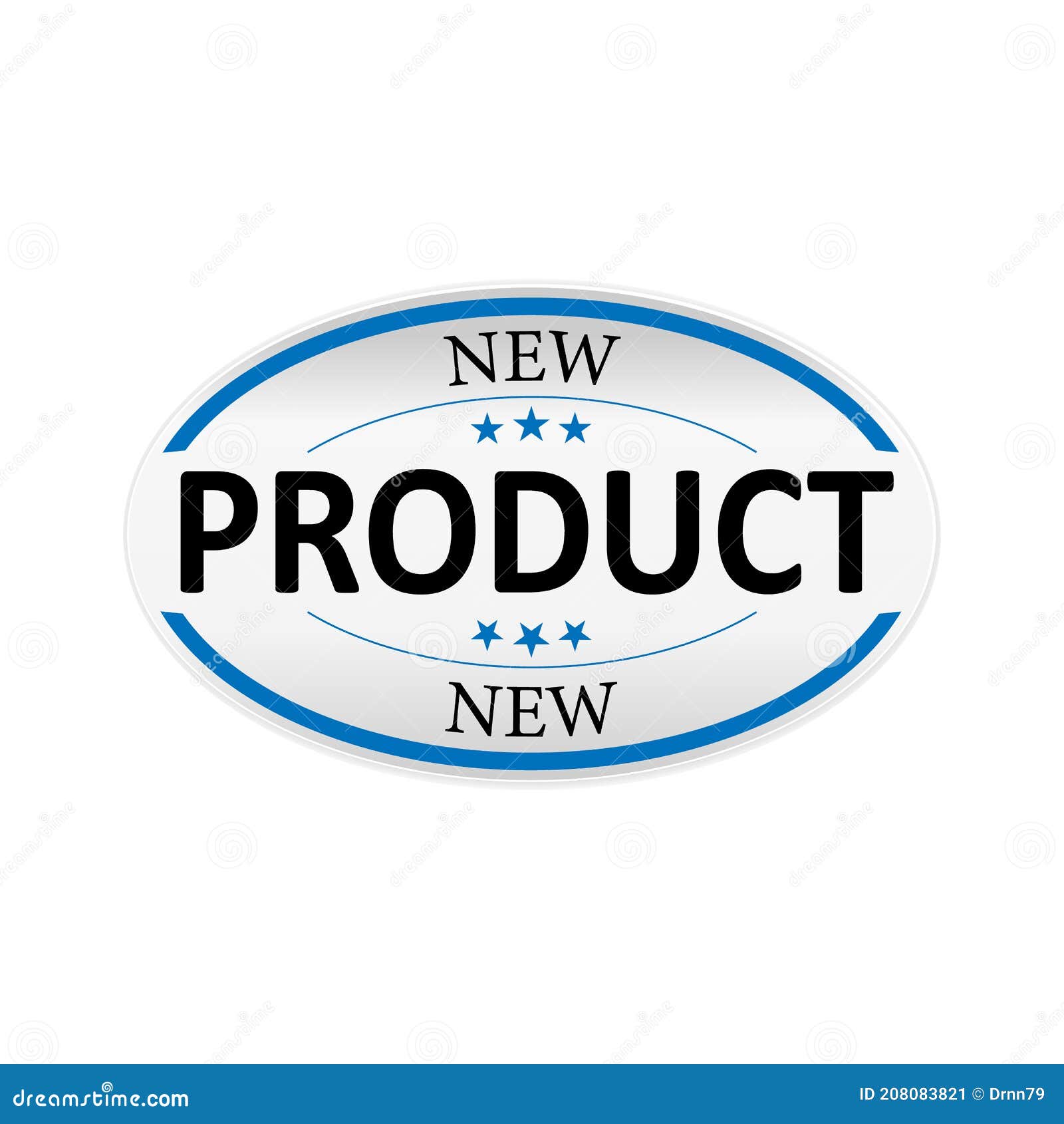 Red Oval New Product Tag Badge on White Stock Illustration ...
