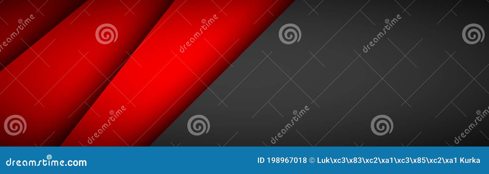 Red Overlap Paper Layers Header with Black Blank Space for Your Text ...