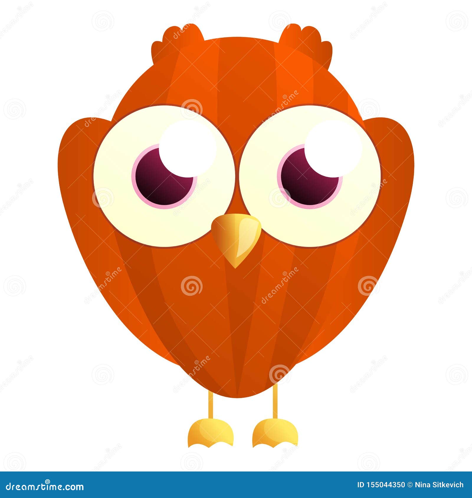 Red Owl Icon, Cartoon Style Stock Vector - Illustration of infant ...