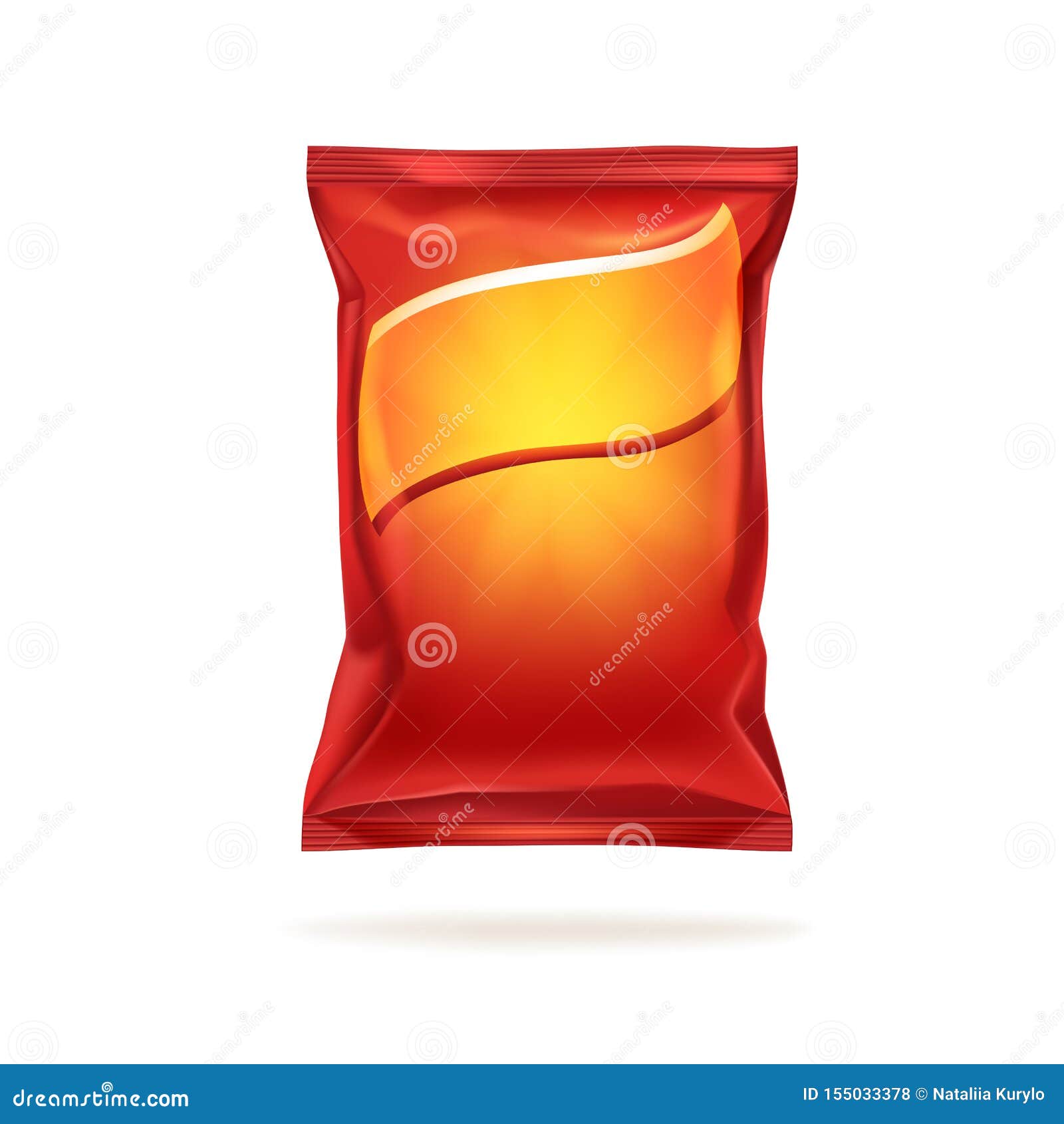 Red Packaging for Food, Chips, Crackers, Sweets, Mockup for Your Design ...