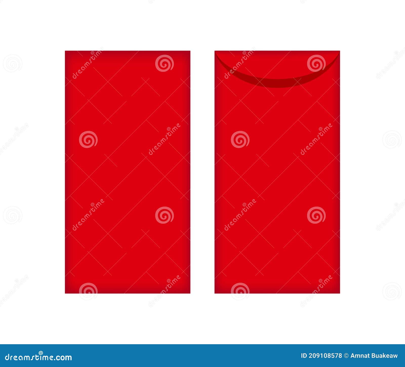 Red Packet Mock-up Red Envelope for New Year China Template Chinese Red ...