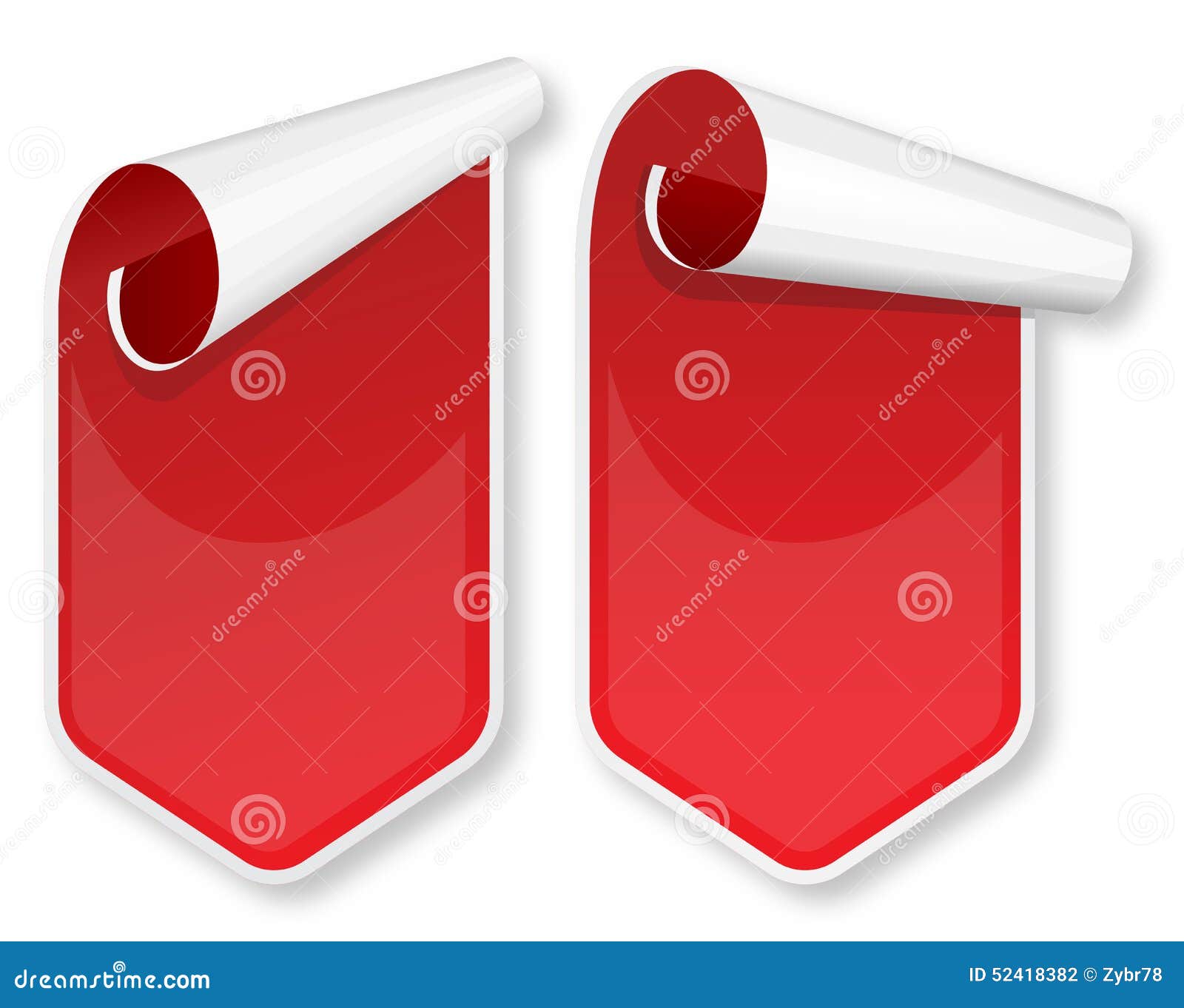 Red packing stickers set stock vector. Illustration of design - 52418382