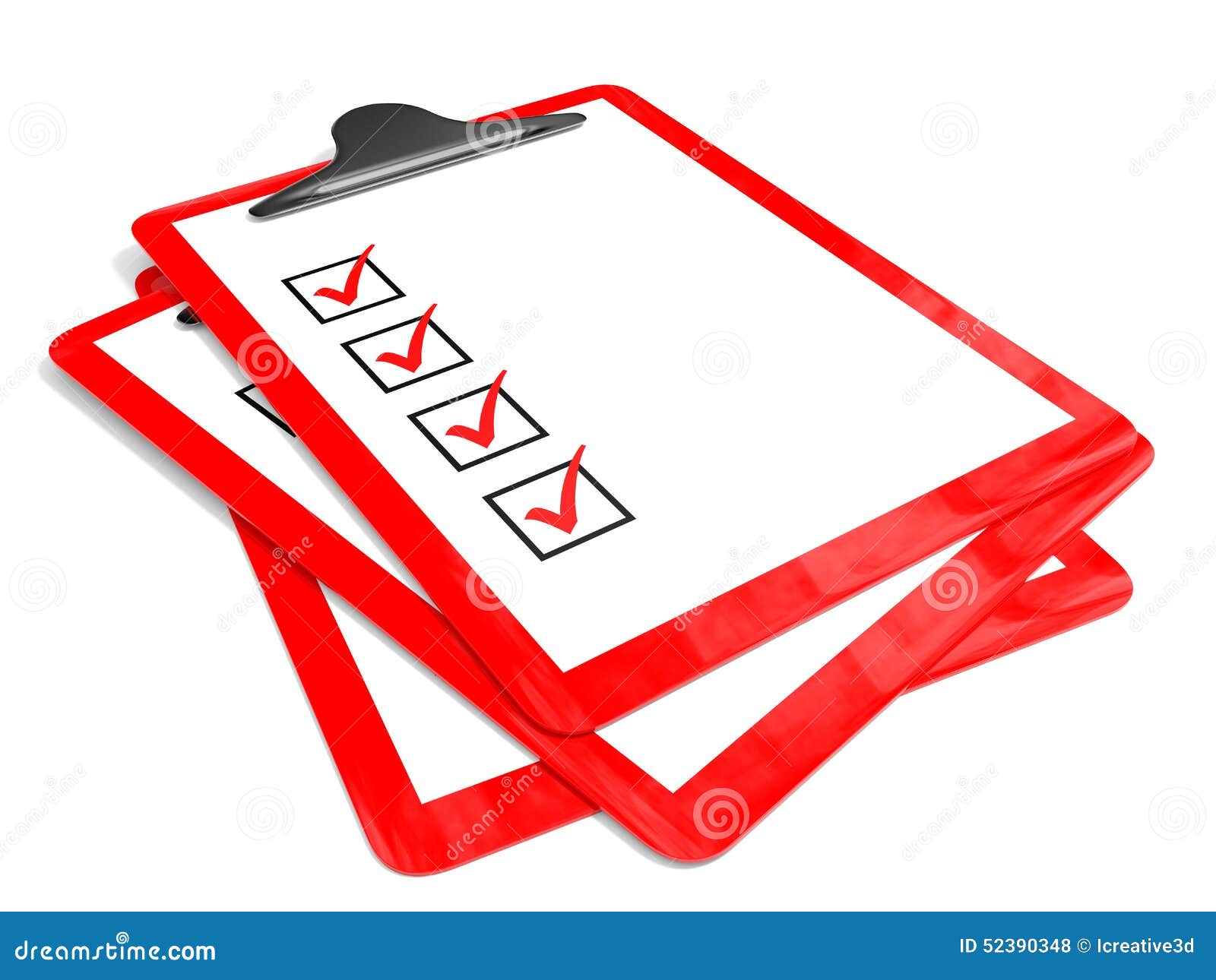 Red Pad Holders with Check Boxes. Stock Illustration - Illustration of ...