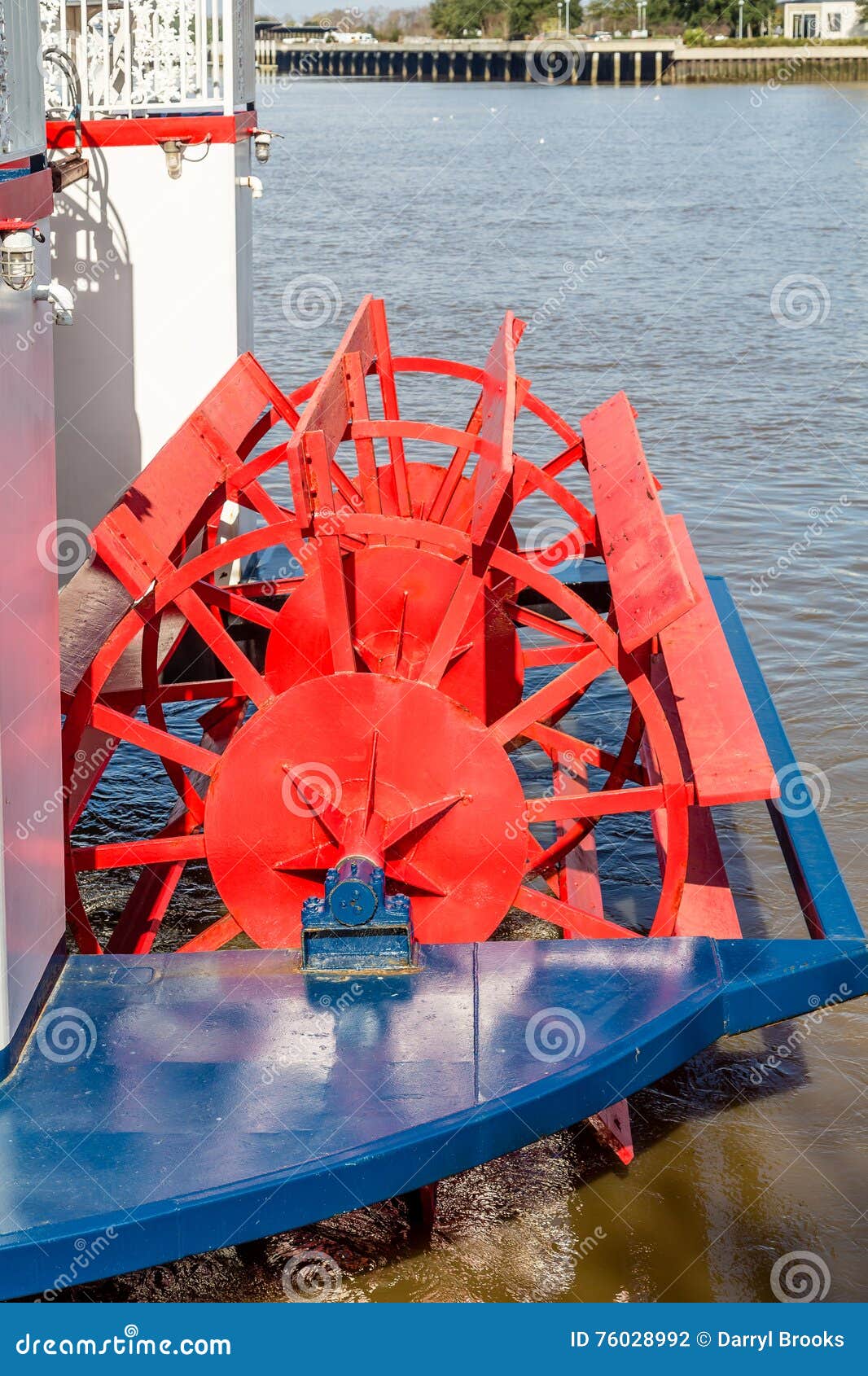 Red Paddle on a River Boat stock photo. Image of boat - 76028992