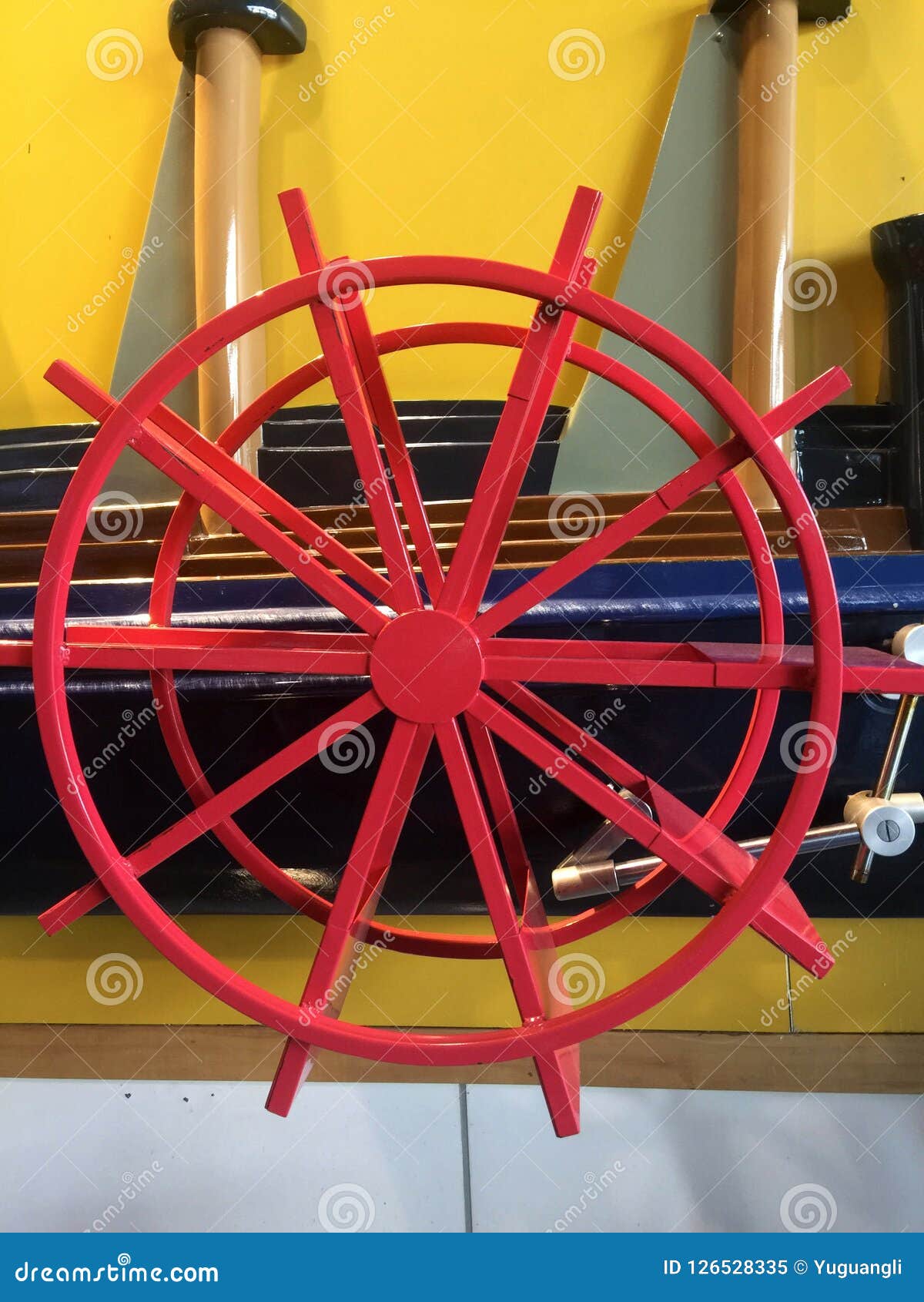 Red Paddle Wheel Model in Science Museum Editorial Image - Image of ...