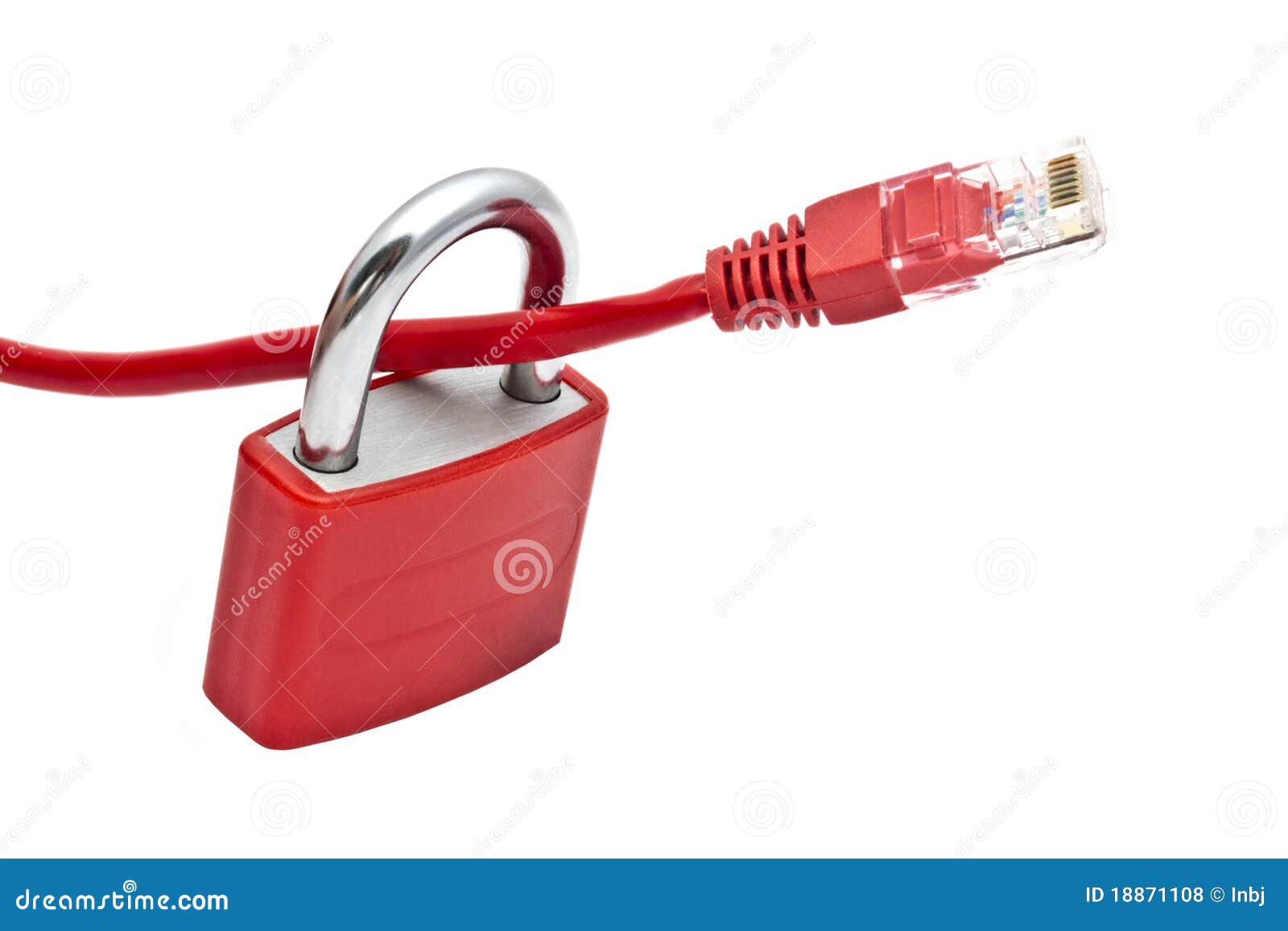 Red padlock and USB plug stock photo. Image of concept - 18871108