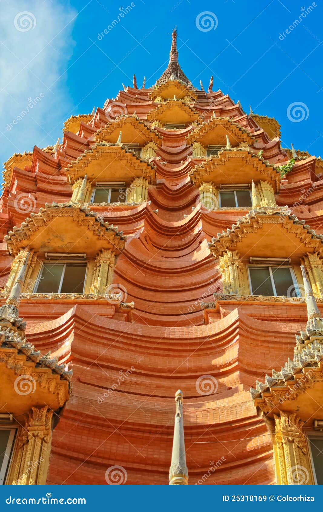 Red pagoda stock image. Image of buddhist, architecture - 25310169