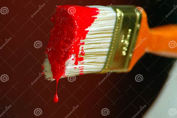 Red Paint stock image. Image of field, splash, paint, bristles - 465641