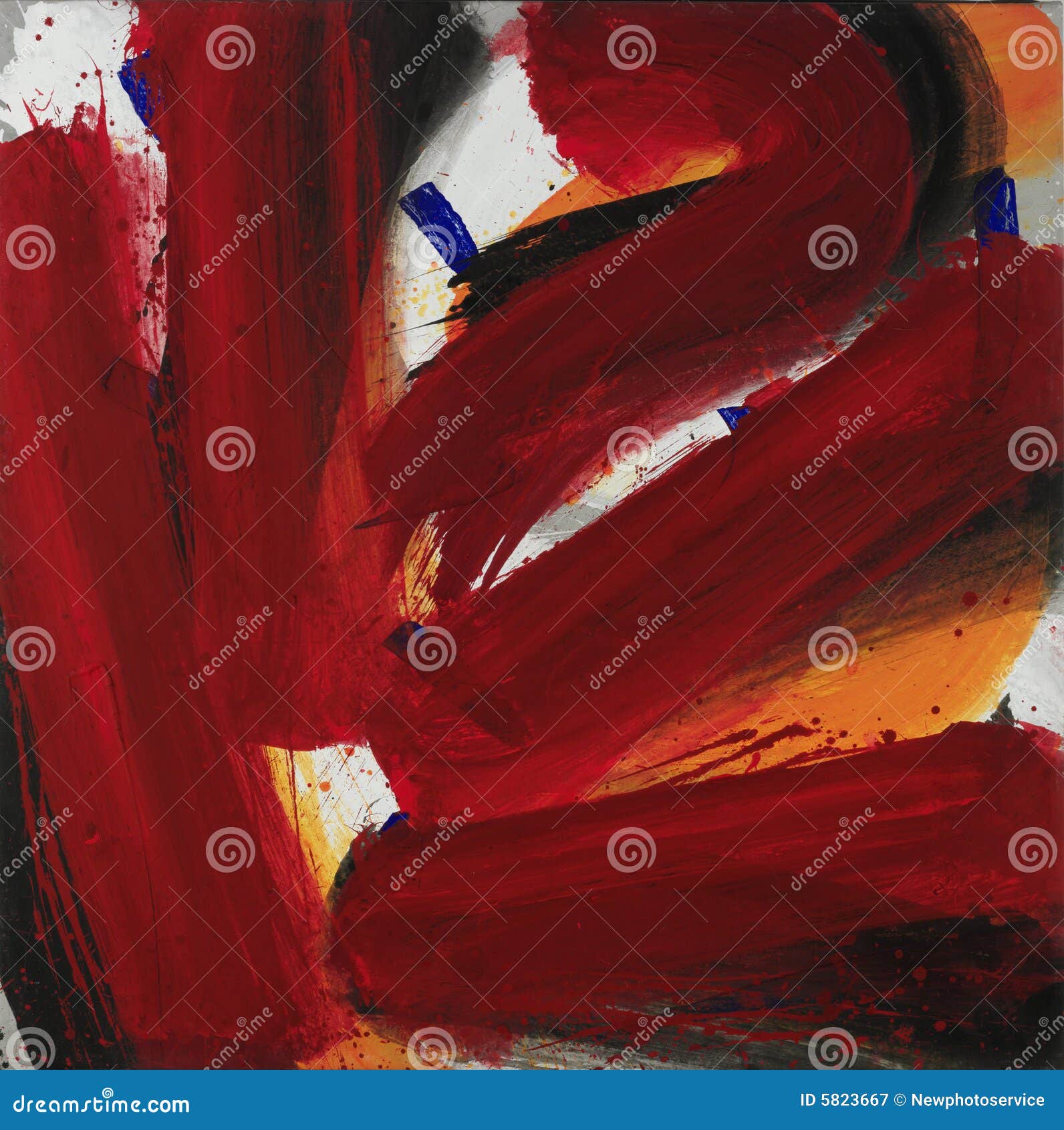 Red paint stock image. Image of gallery, drawing, wallpaper - 5823667