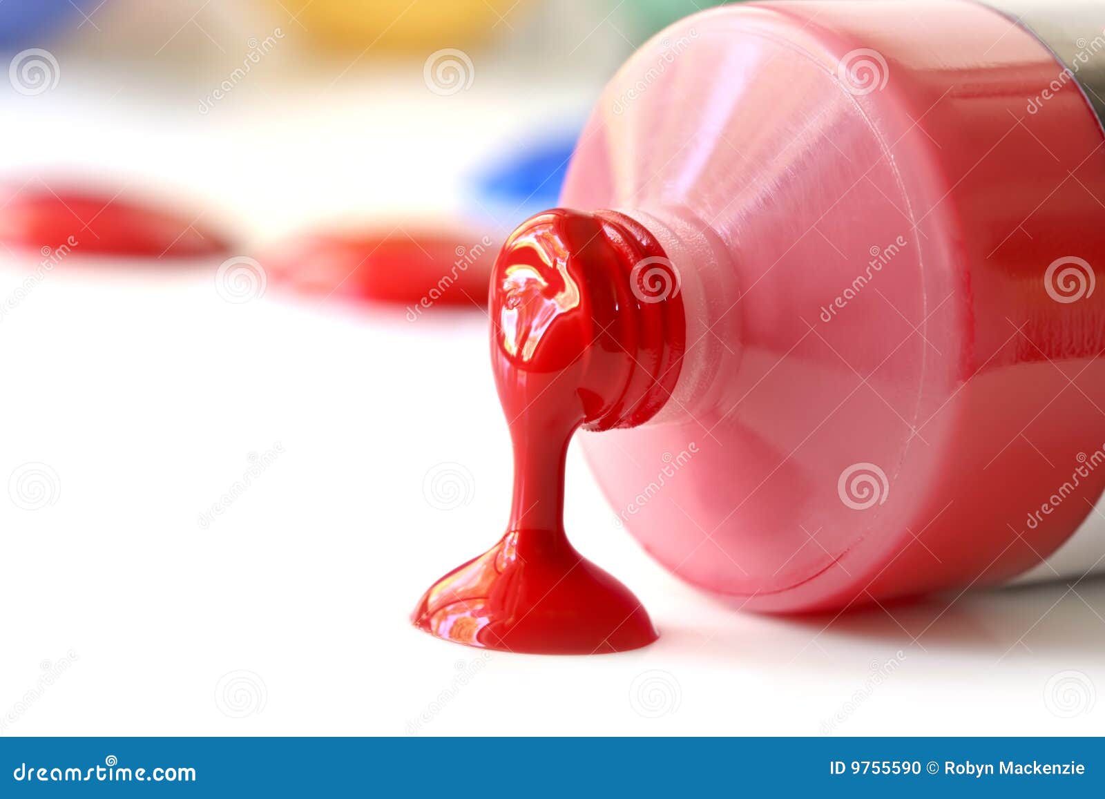 Red Paint stock photo. Image of squeezed, color, acrylic - 9755590