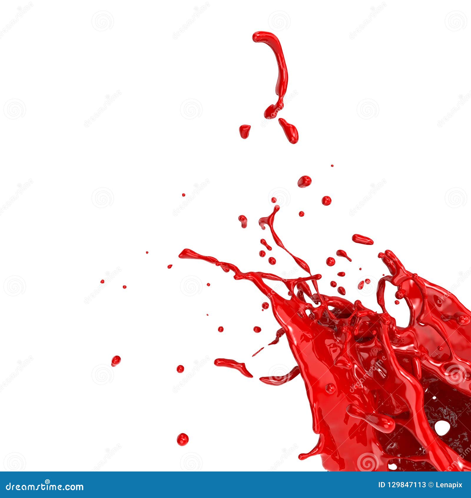 Red paint abstract splash stock illustration. Illustration of isolated ...