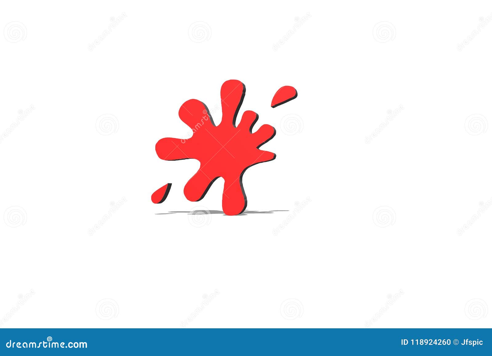 Red paint blob or splash stock illustration. Illustration of neutral ...