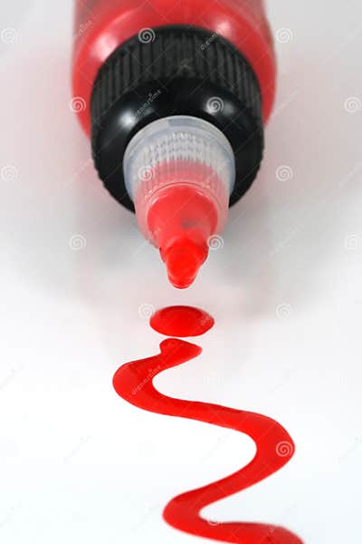 Red paint bottle stock photo. Image of drip, pigment, creativity - 1710508