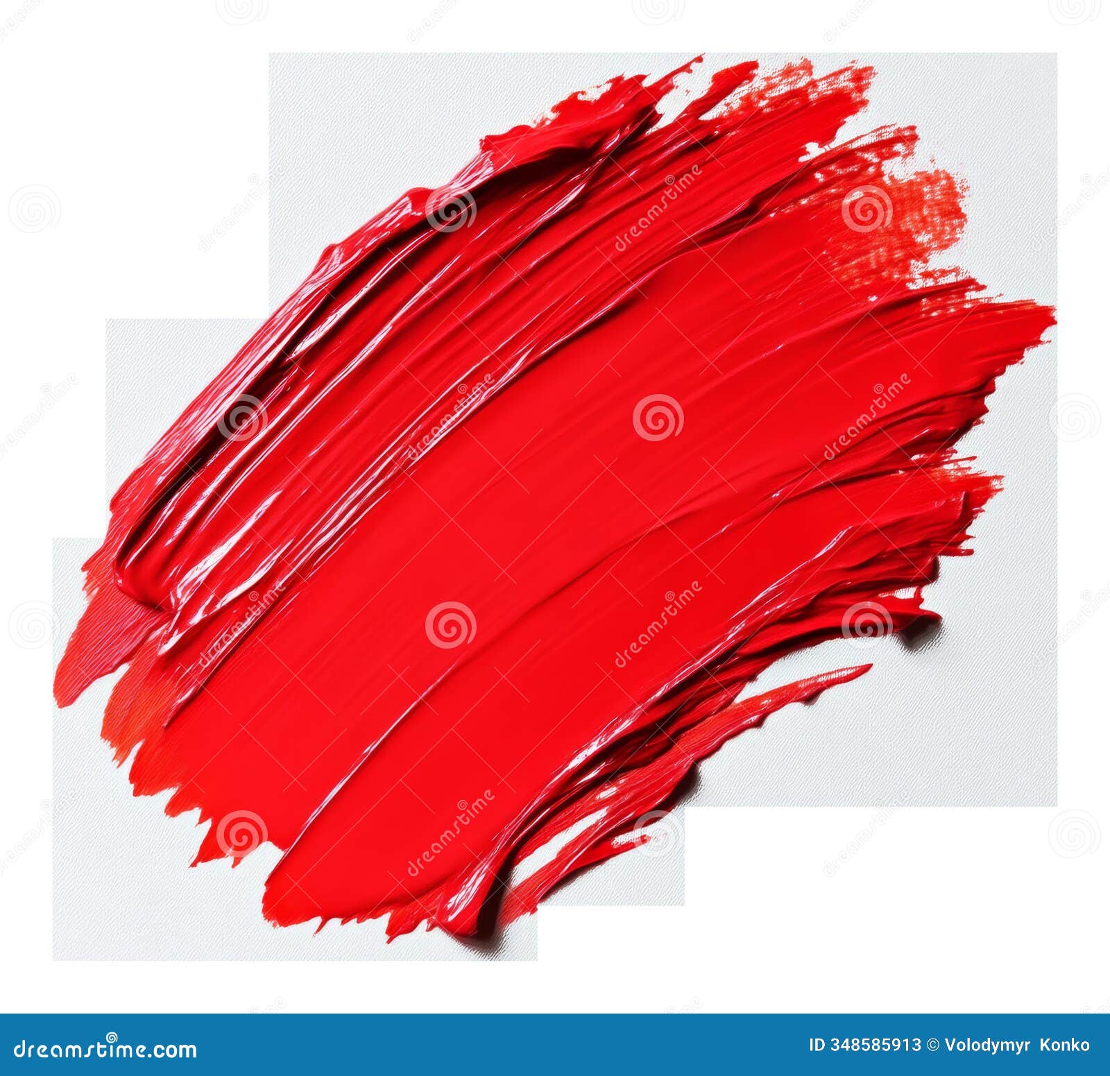 Red Paint Brush Stroke on Transparent Background Stock Illustration ...