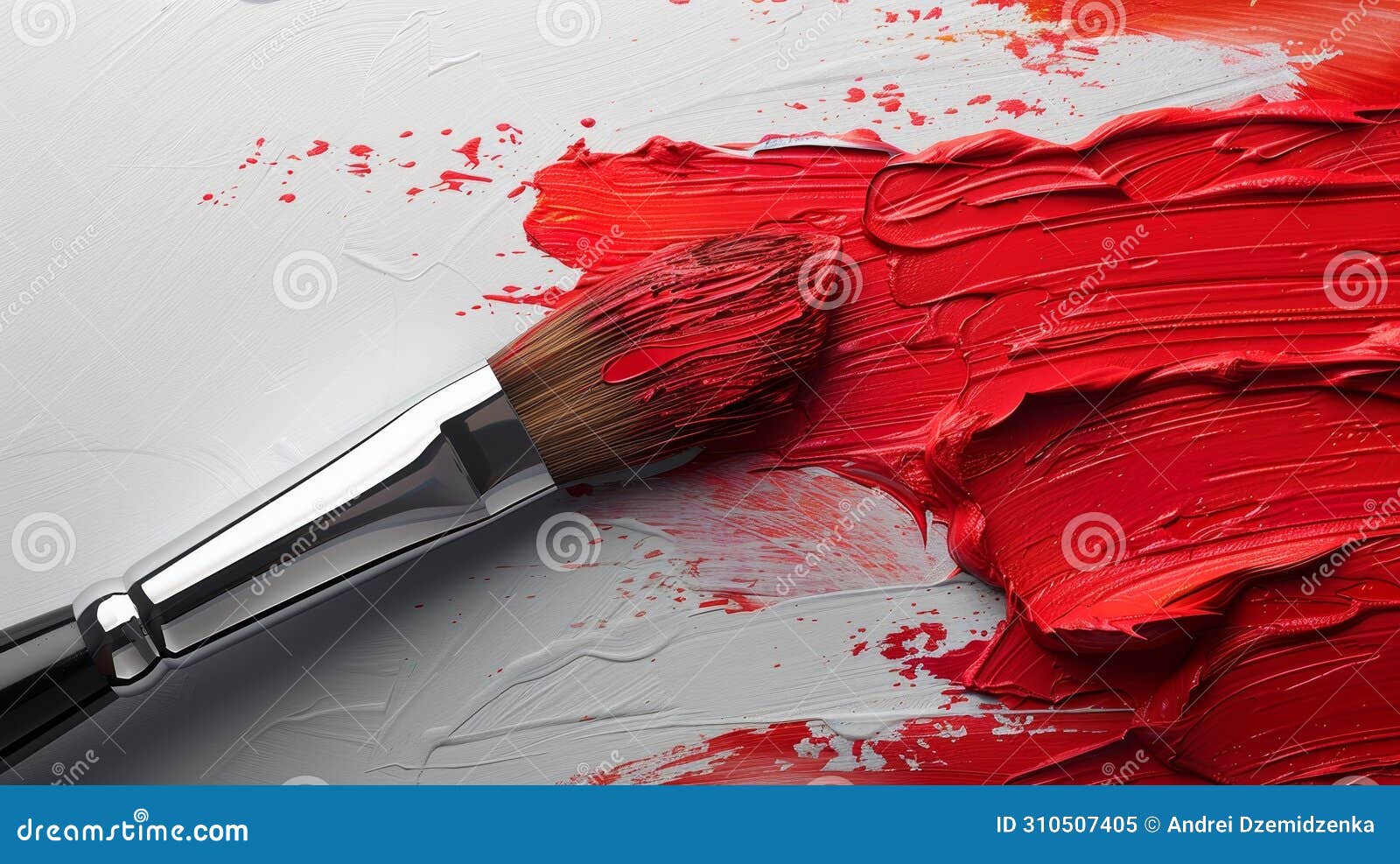 Red Paint Brush Strokes on White Stock Image - Image of blank, stroke ...