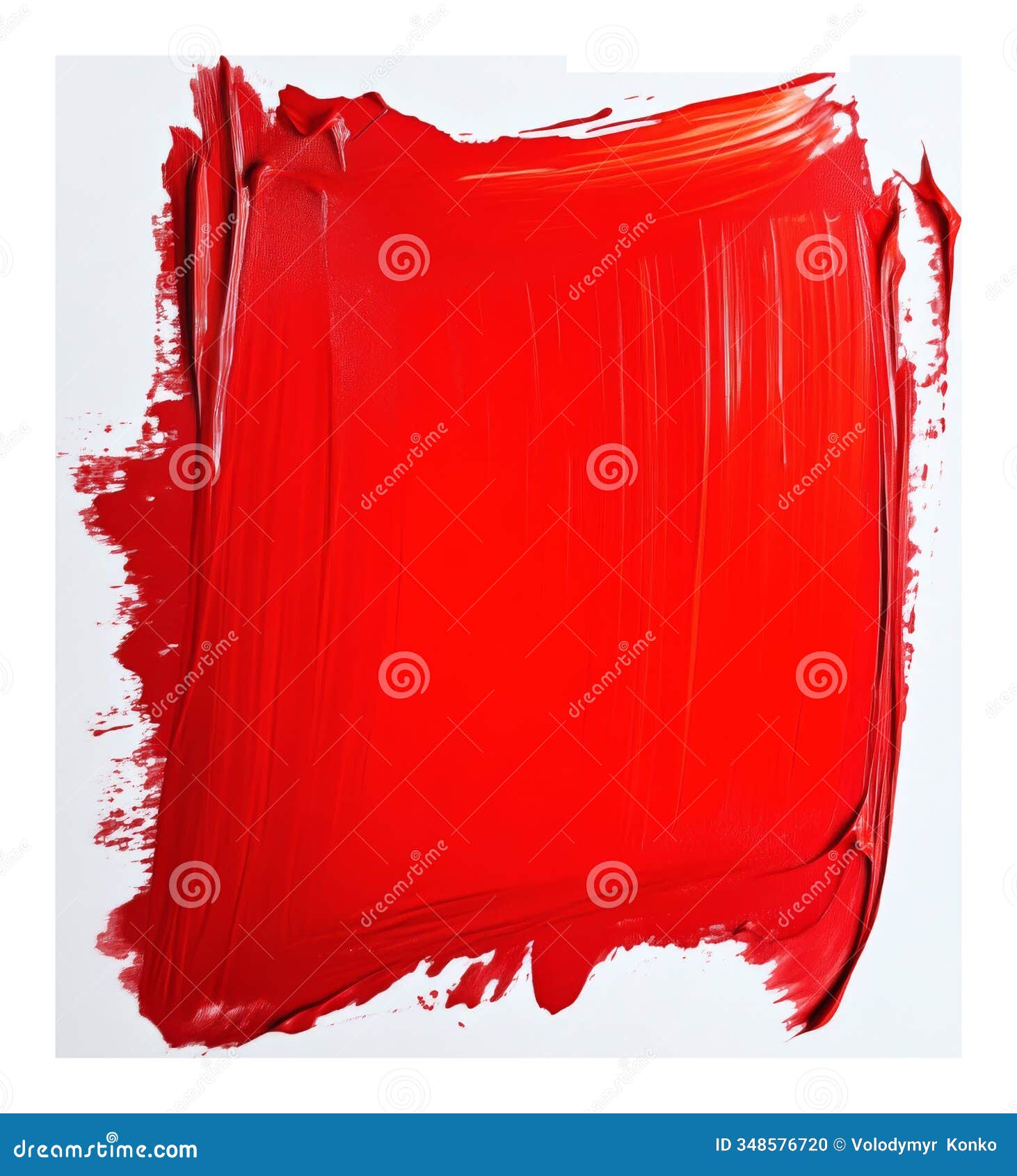 Red Paint Brush Strokes on Transparent Background Stock Illustration ...