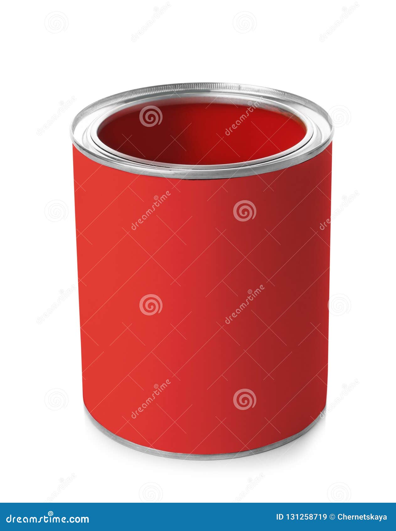 Red Paint Can on White Background Stock Image - Image of large, gallon ...