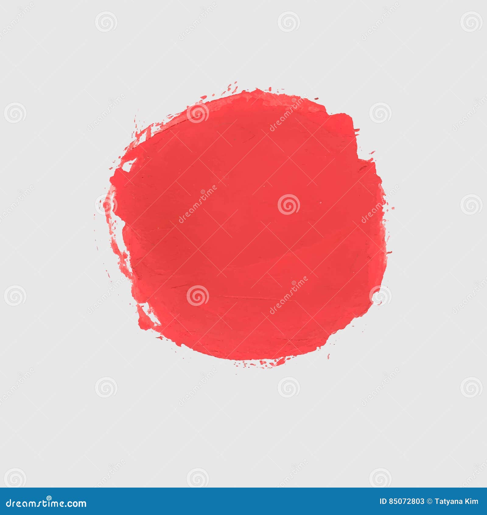 Red paint circle. stock illustration. Illustration of acrylic - 85072803