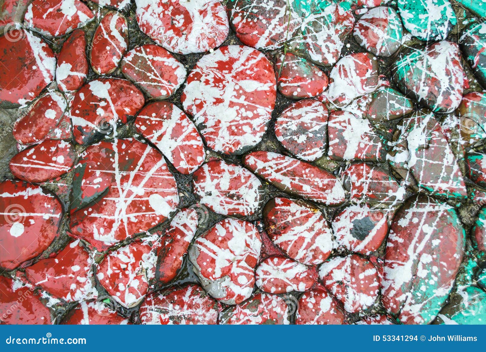 Red Paint Drip Stones stock photo. Image of retro, creative - 53341294