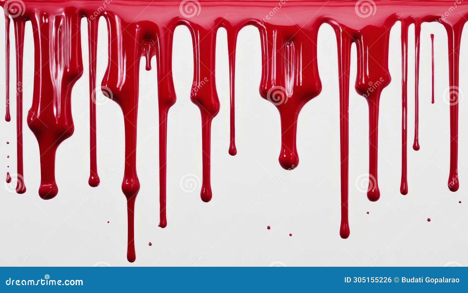 Red Paint Dripping Down a White Wall Stock Illustration - Illustration ...