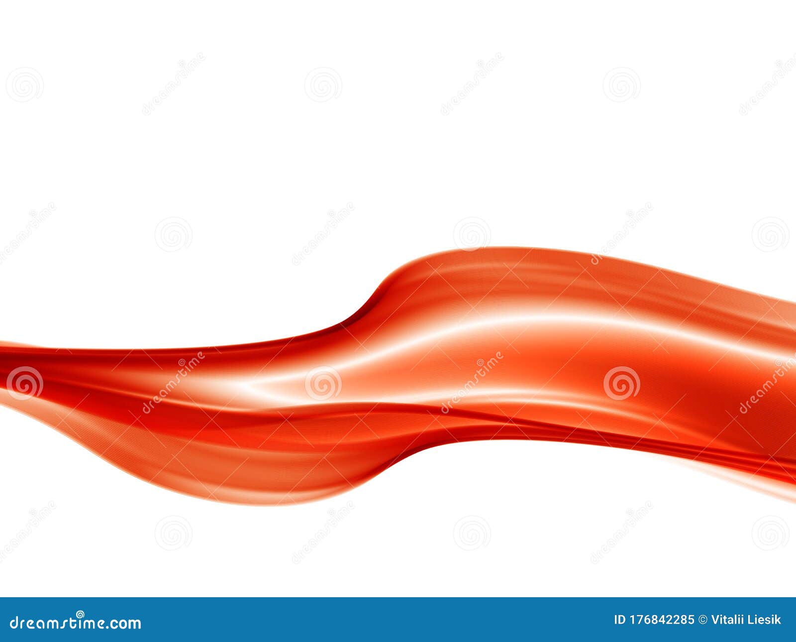 Red Paint Drips. Abstraction Red Wave on a White Background Stock ...